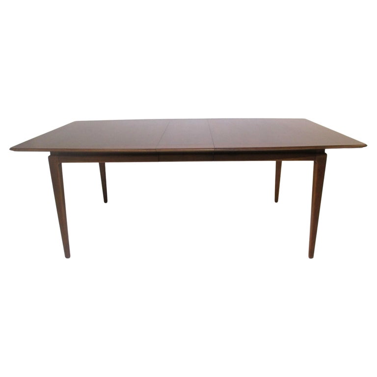 Mid Century Walnut Dining Table in the Style of Danish Modern For Sale ...