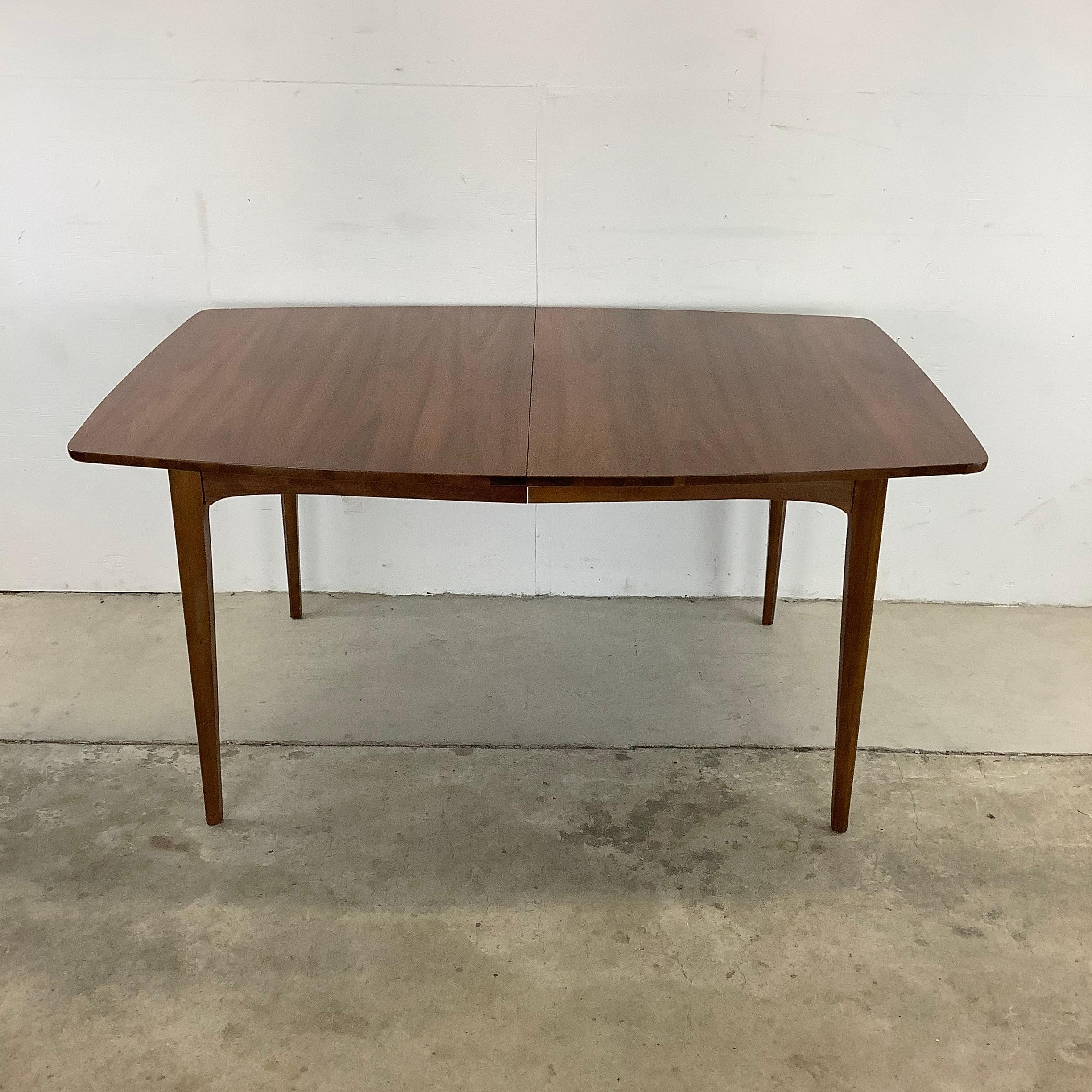 Mid-Century Walnut Dining Table with Leaf at 1stDibs