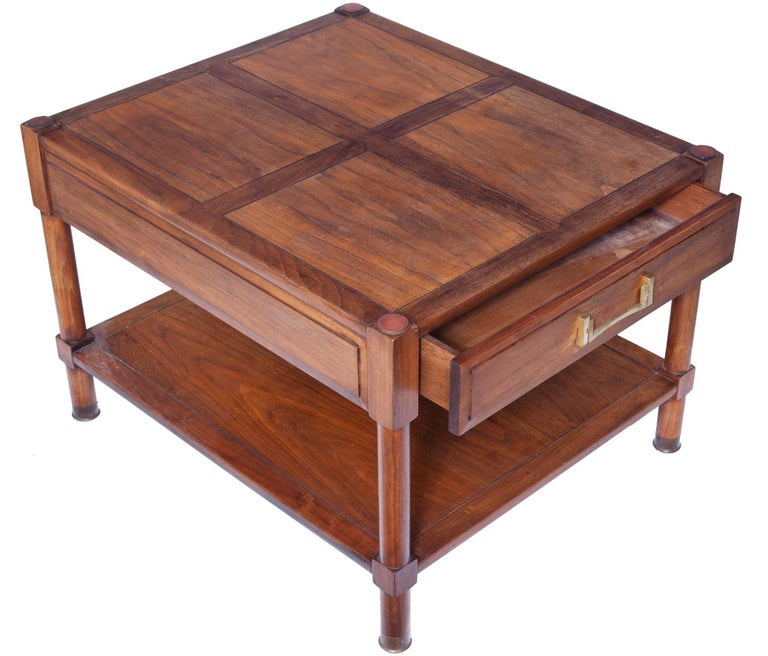 Mid Century Walnut End Tables For Sale at 1stDibs