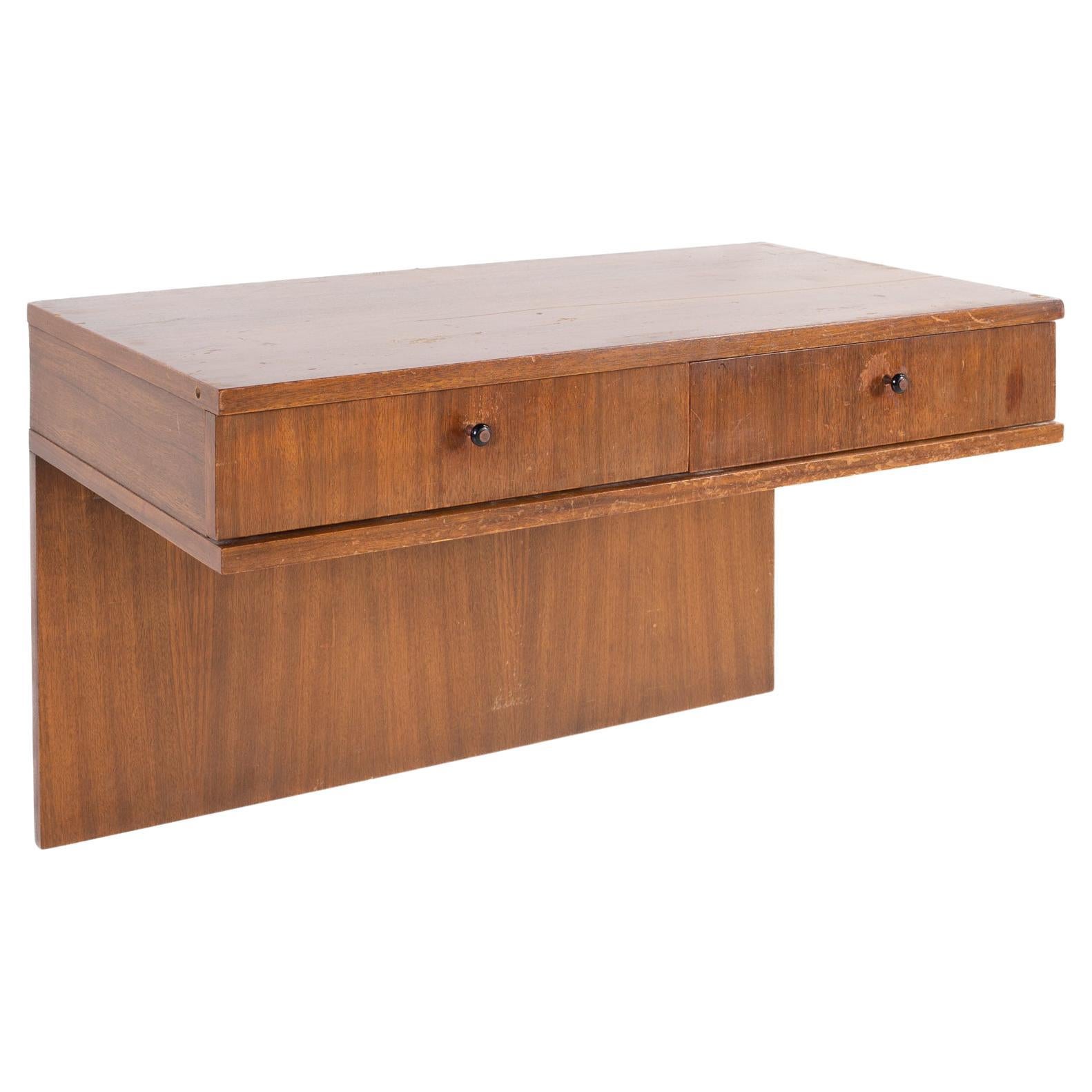 American Mid-Century Modern Floating Shelf Console at 1stDibs