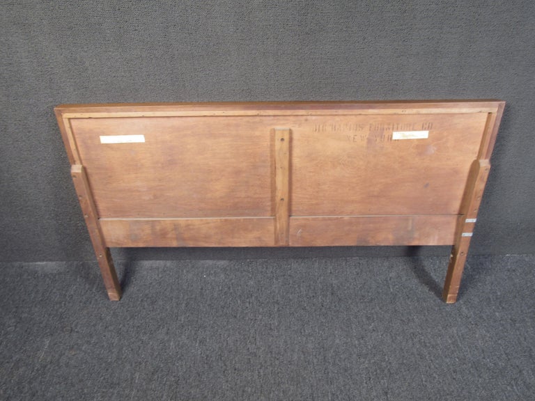 Midcentury Walnut Head Board For Sale at 1stDibs