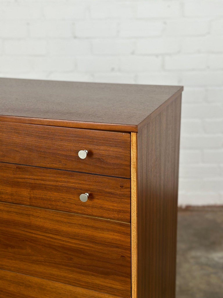 Midcentury Walnut Highboy Bassett For Sale at 1stDibs