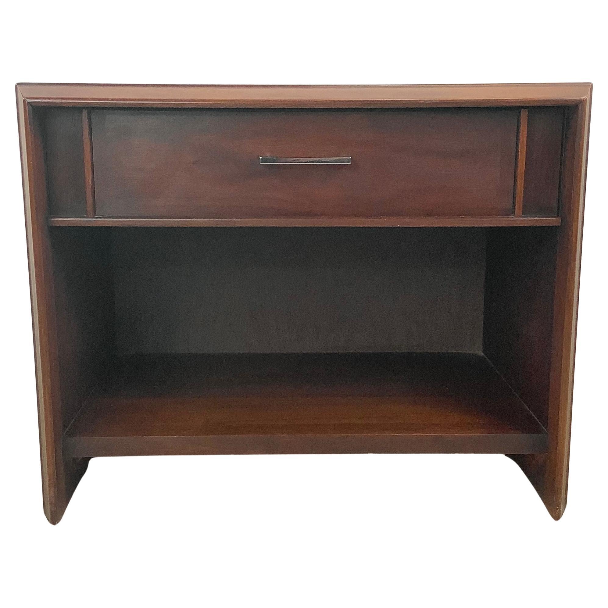 Mid-Century Modern Brutalist Walnut Nightstands - Set of 2 For Sale at ...