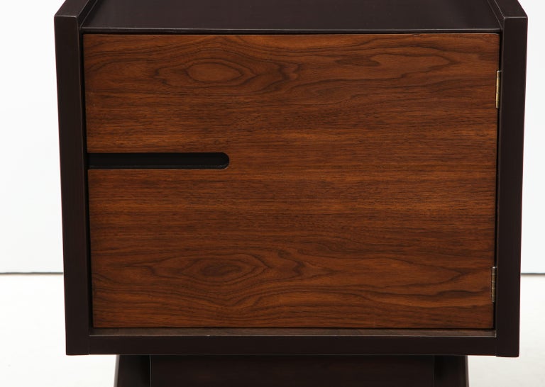 Midcentury Walnut Nightstands at 1stDibs