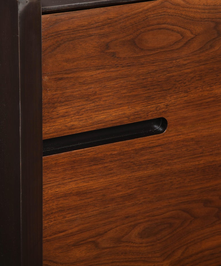 Midcentury Walnut Nightstands at 1stDibs