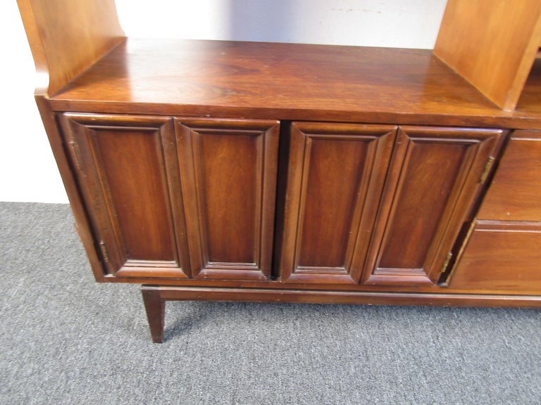 Midcentury Walnut Wall Unit at 1stDibs | midcentury wall unit