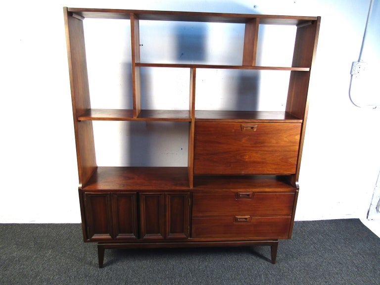 Midcentury Walnut Wall Unit at 1stDibs | midcentury wall unit