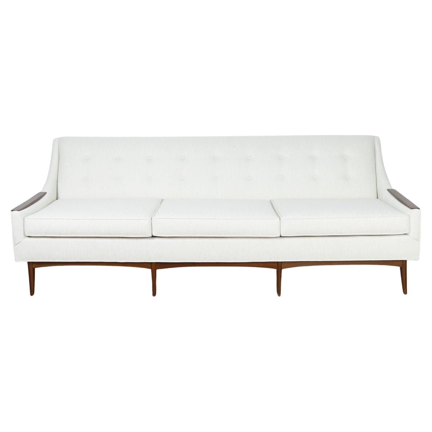 Vintage Mid-Century Modern Walnut Sofa at 1stDibs | vintage mid century ...