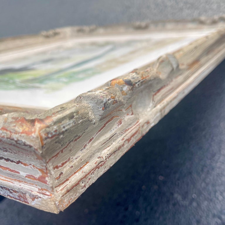 Mid-Century Watercoloring of A French Courtyard by Stuart Henry For ...