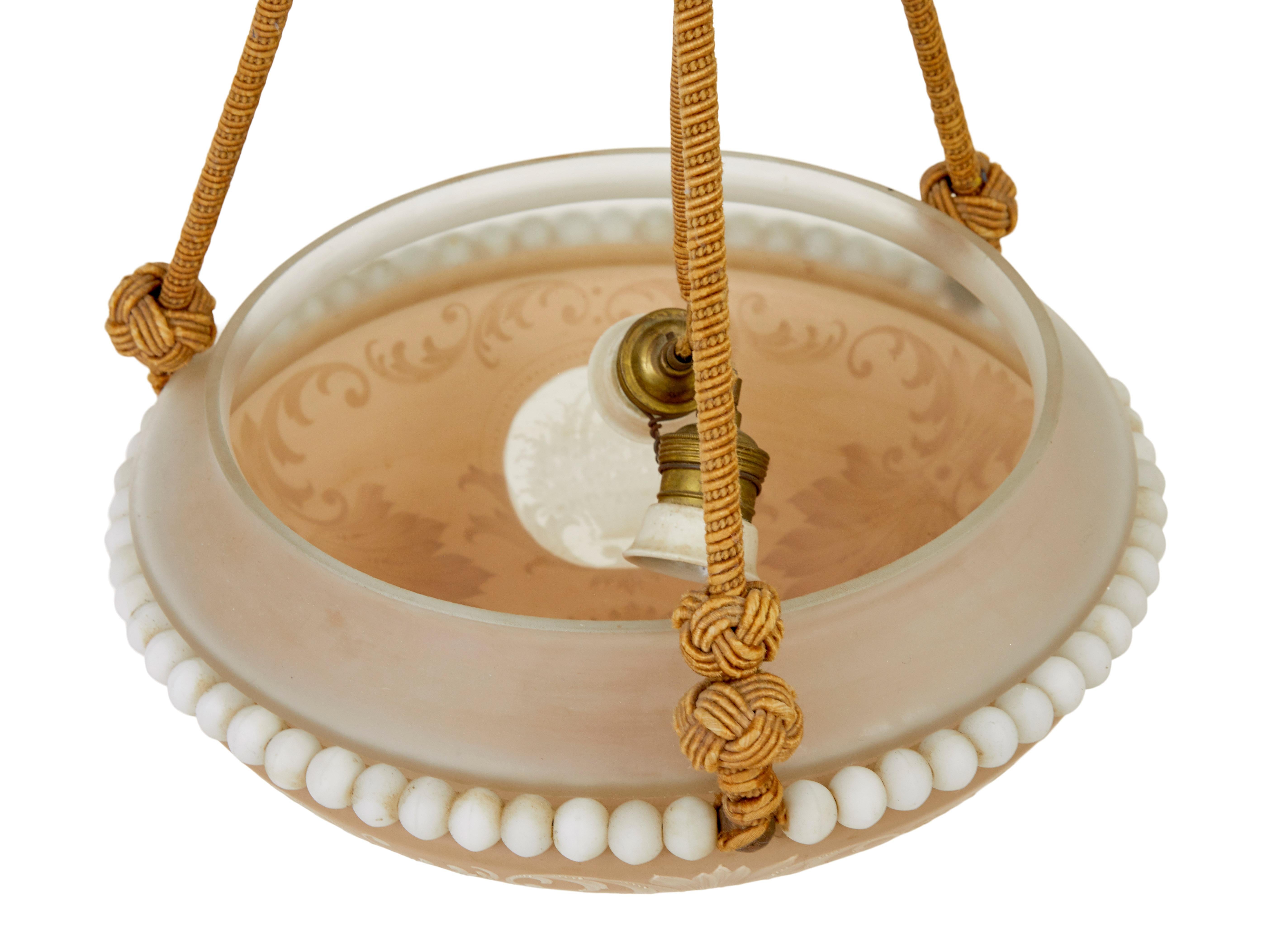 Mid century Wedgwood inspired Scandinavian pendant light For Sale at ...
