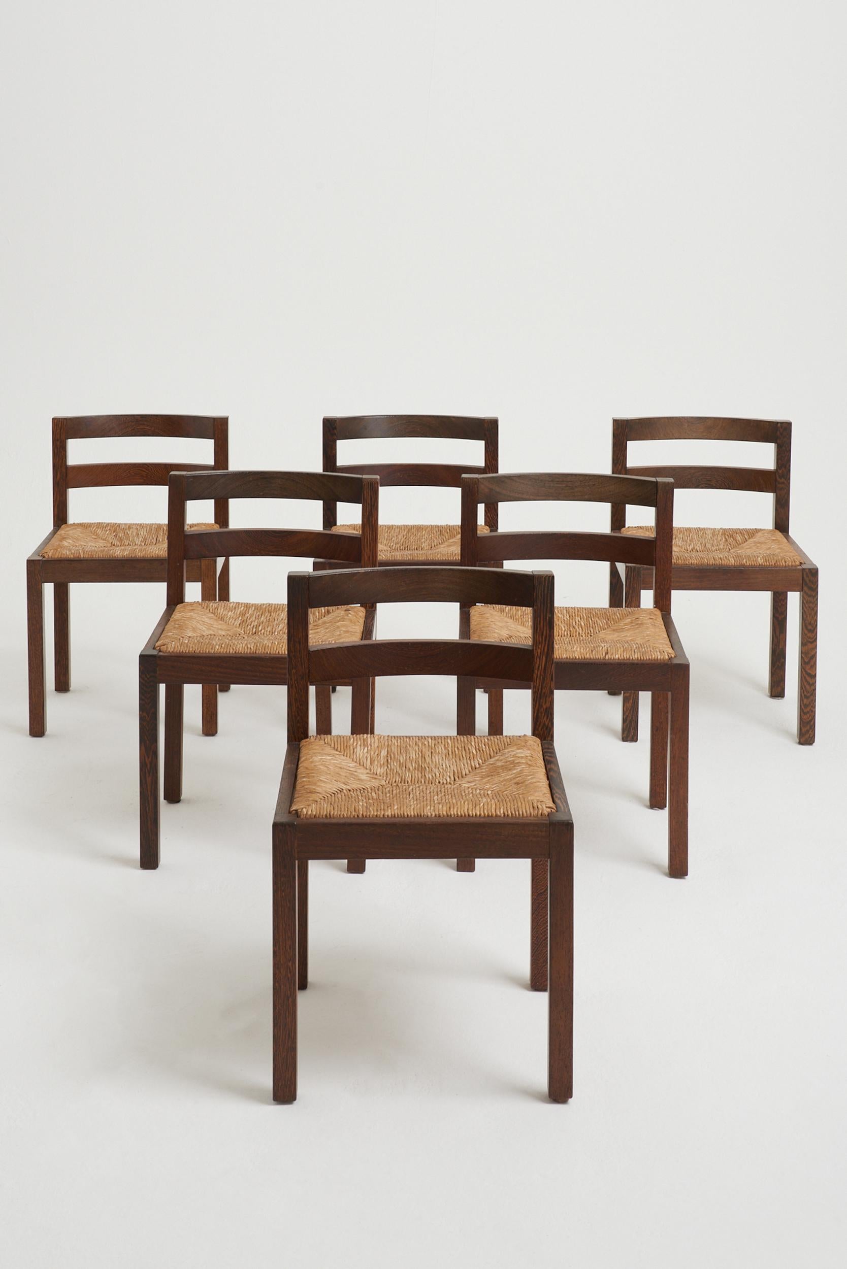Midcentury Wenge Dining Table and Chairs at 1stDibs