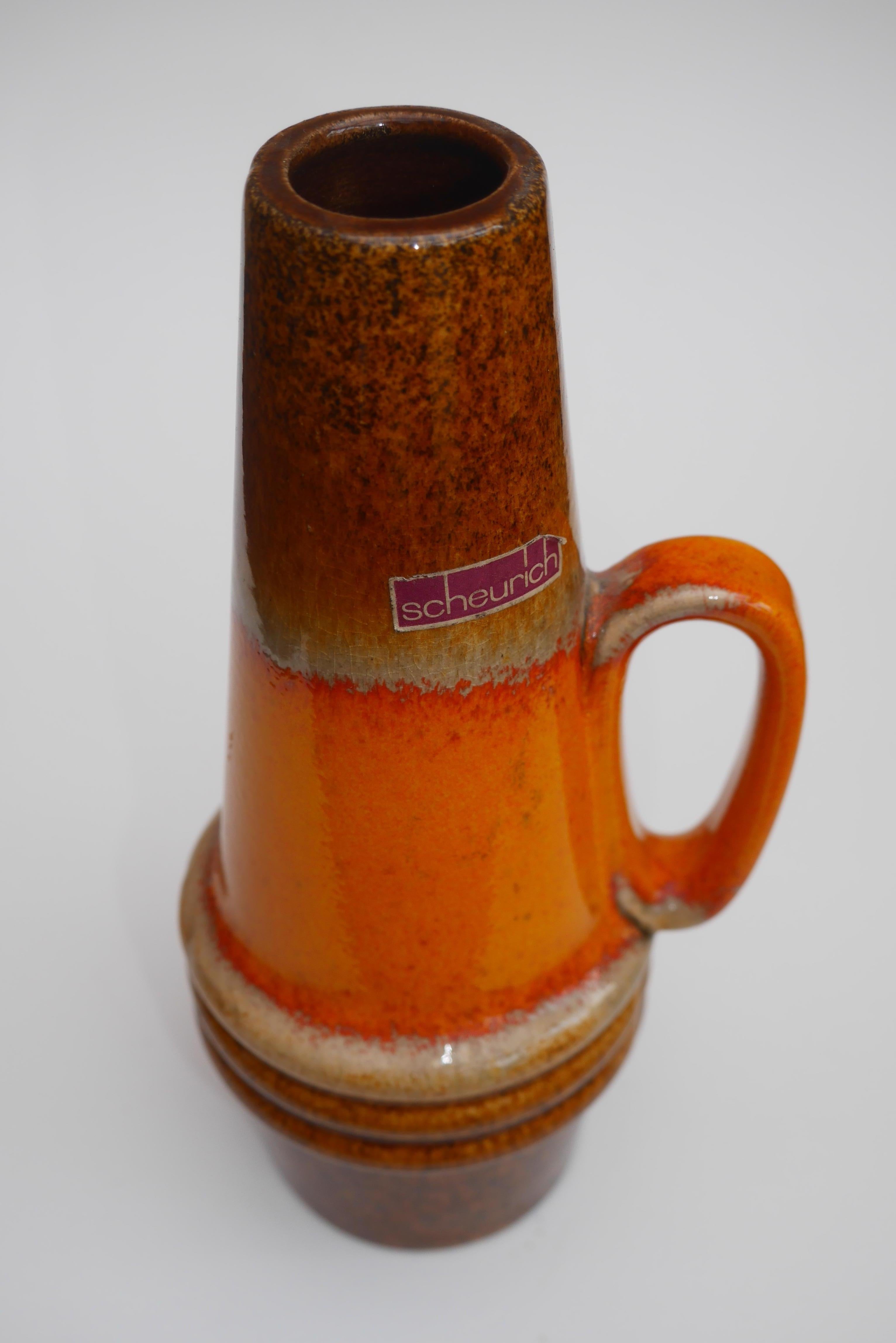 Mid-Century, West German, Scheurich Vase For Sale at 1stDibs