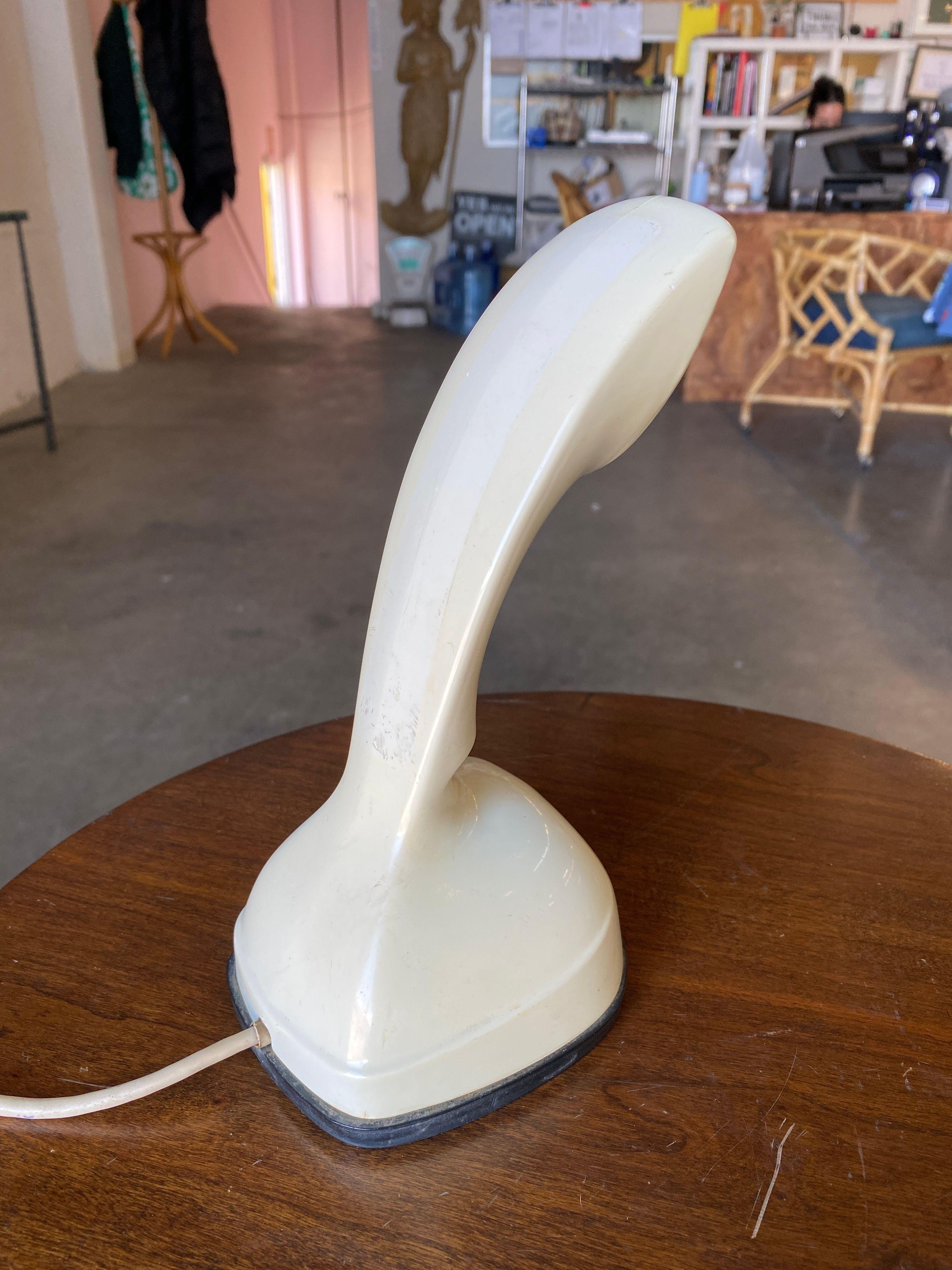 Mid Century White Ericsson Ericofon Cobra Rotary Dial Telephone at 1stDibs