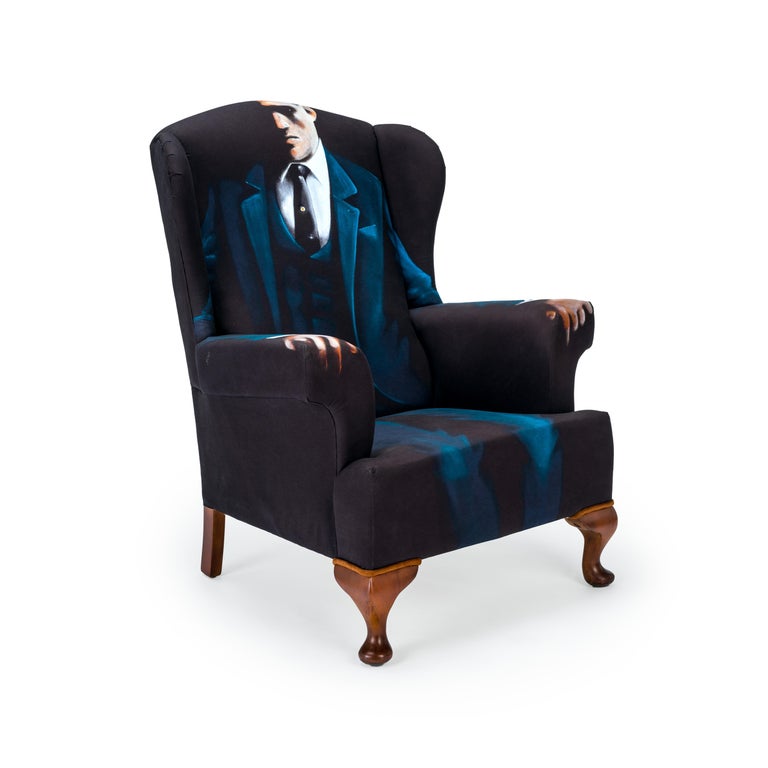 Midcentury Wing Back Armchair 'the Mafia Boss’ Bespoke Unique One of a ...