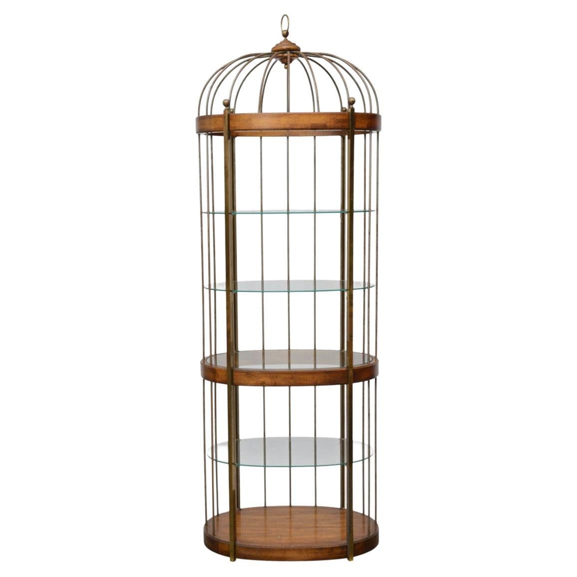 Mid Century Modern Five Tier Faux Bamboo Etagere Shelving Unit at 1stDibs