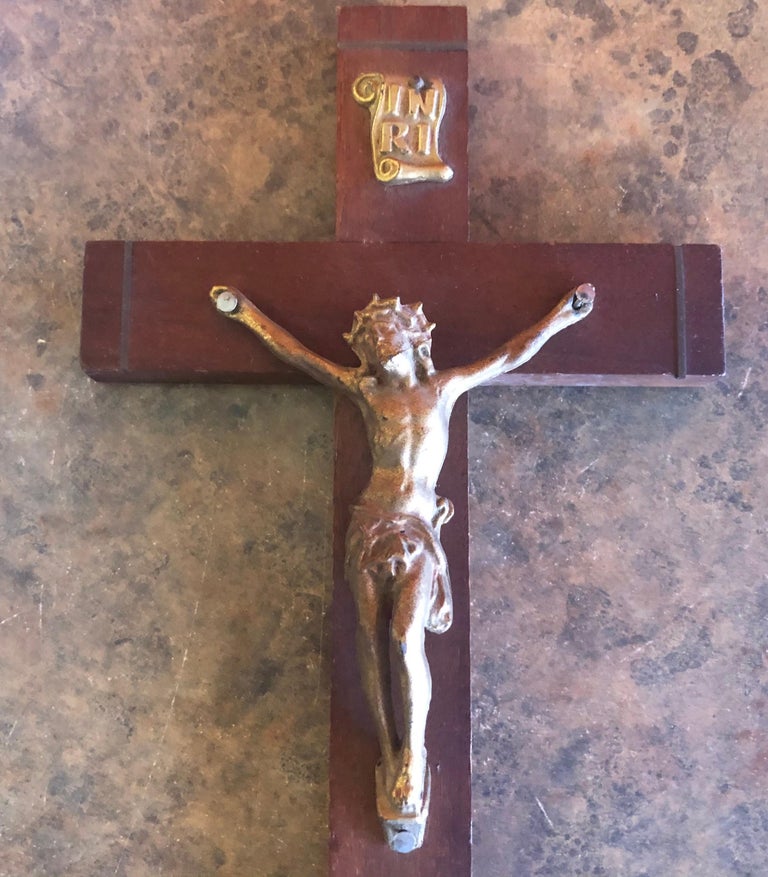 Midcentury Wood Crucifix at 1stDibs