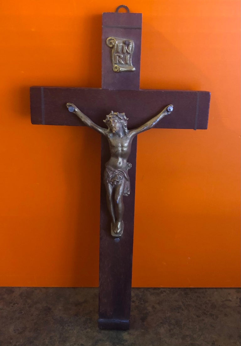 Midcentury Wood Crucifix at 1stDibs