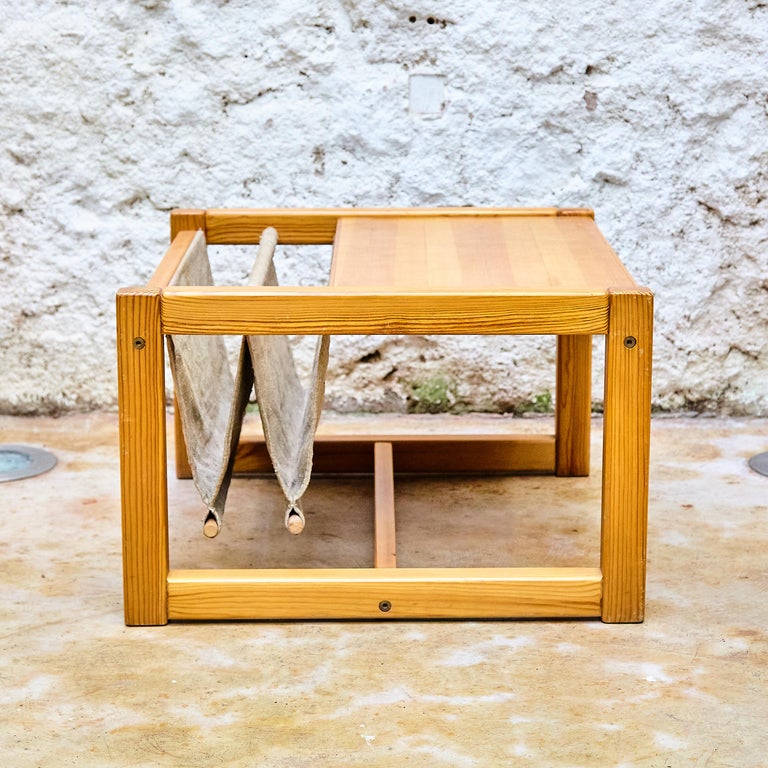 Mid-Century, Wood Rack Coffe Table and Canvas, Circa 1960 For Sale at ...