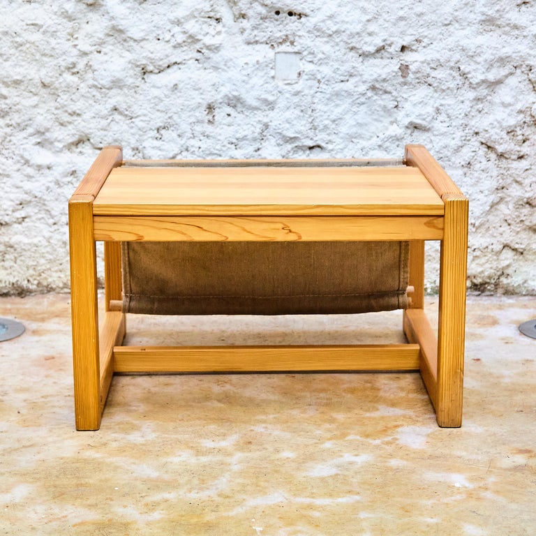 Mid-Century, Wood Rack Coffe Table and Canvas, Circa 1960 For Sale at ...