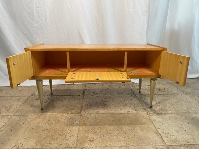 Mid-Century Wood Veneer Console from the 1940s, in the Scandinavian ...