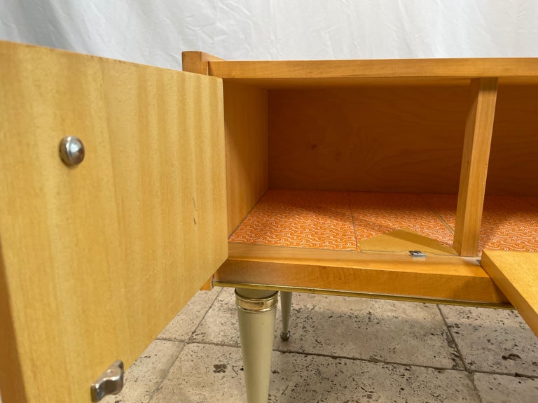 Mid-Century Wood Veneer Console from the 1940s, in the Scandinavian ...