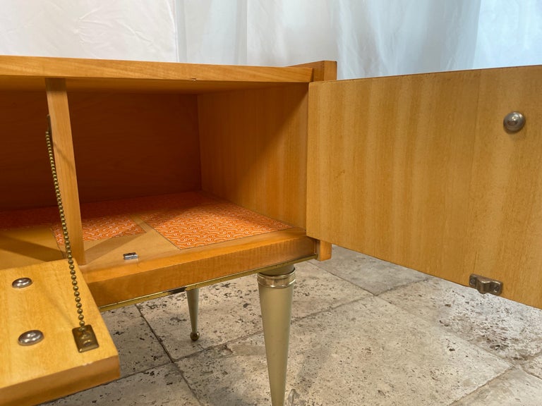 Mid-Century Wood Veneer Console from the 1940s, in the Scandinavian ...