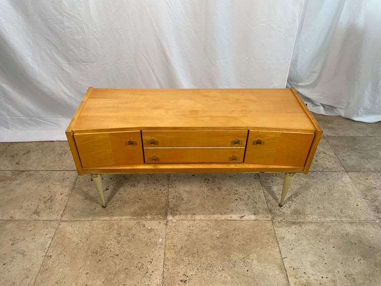 Mid-Century Wood Veneer Console from the 1940s, in the Scandinavian ...