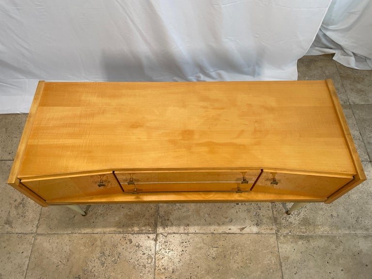 Mid-Century Wood Veneer Console from the 1940s, in the Scandinavian ...