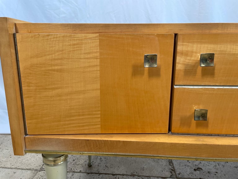 Mid-Century Wood Veneer Console from the 1940s, in the Scandinavian ...