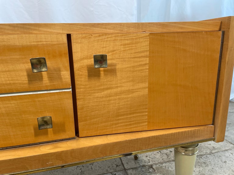 Mid-Century Wood Veneer Console from the 1940s, in the Scandinavian ...