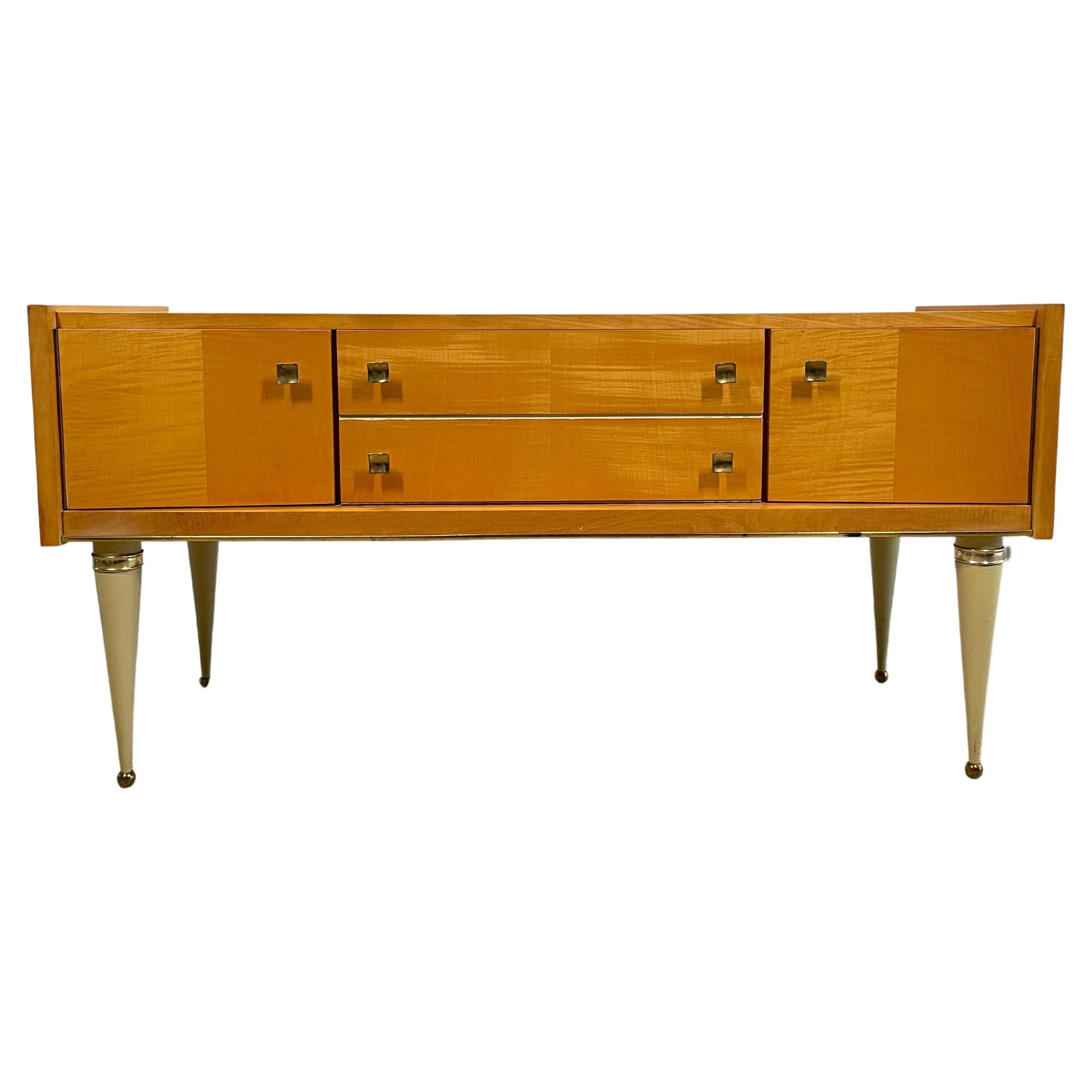 Mid-Century Wood Veneer Console from the 1940s, in the Scandinavian ...