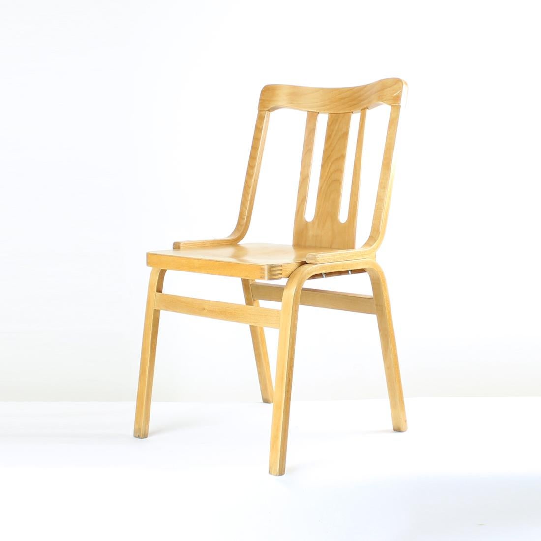 Midcentury Wooden Dining Chair by Ton, Czechoslovakia 1960s For Sale at ...