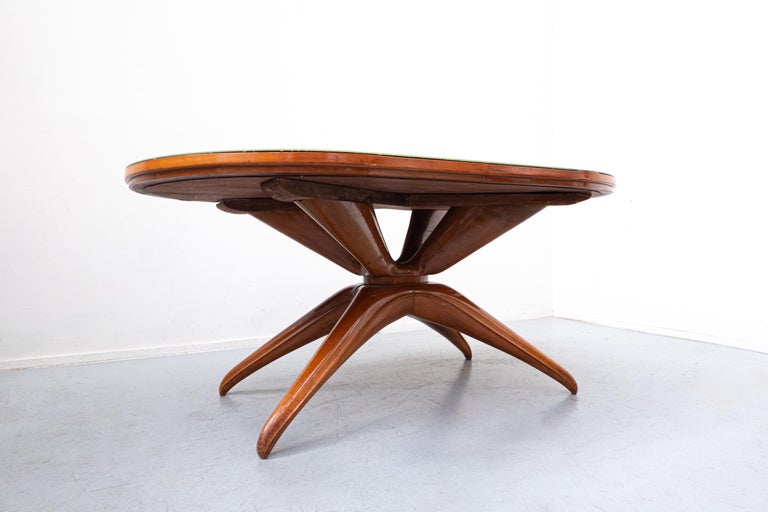 Mid-Century Wooden Italian Dining table attributed to Guglielmo Ulrich ...