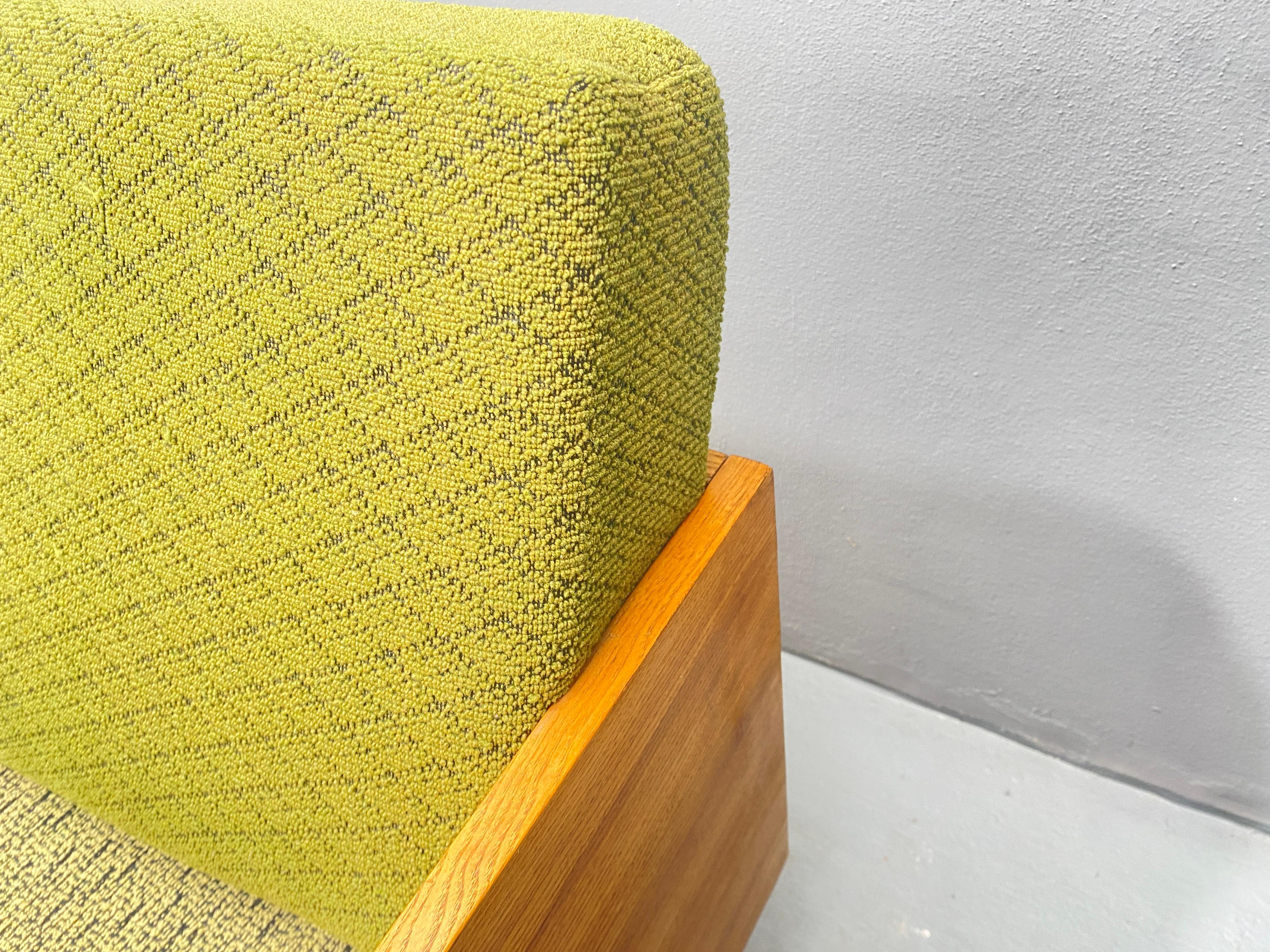 Mid century wooden Sofa with side Table – Modular Design, 1970's For ...