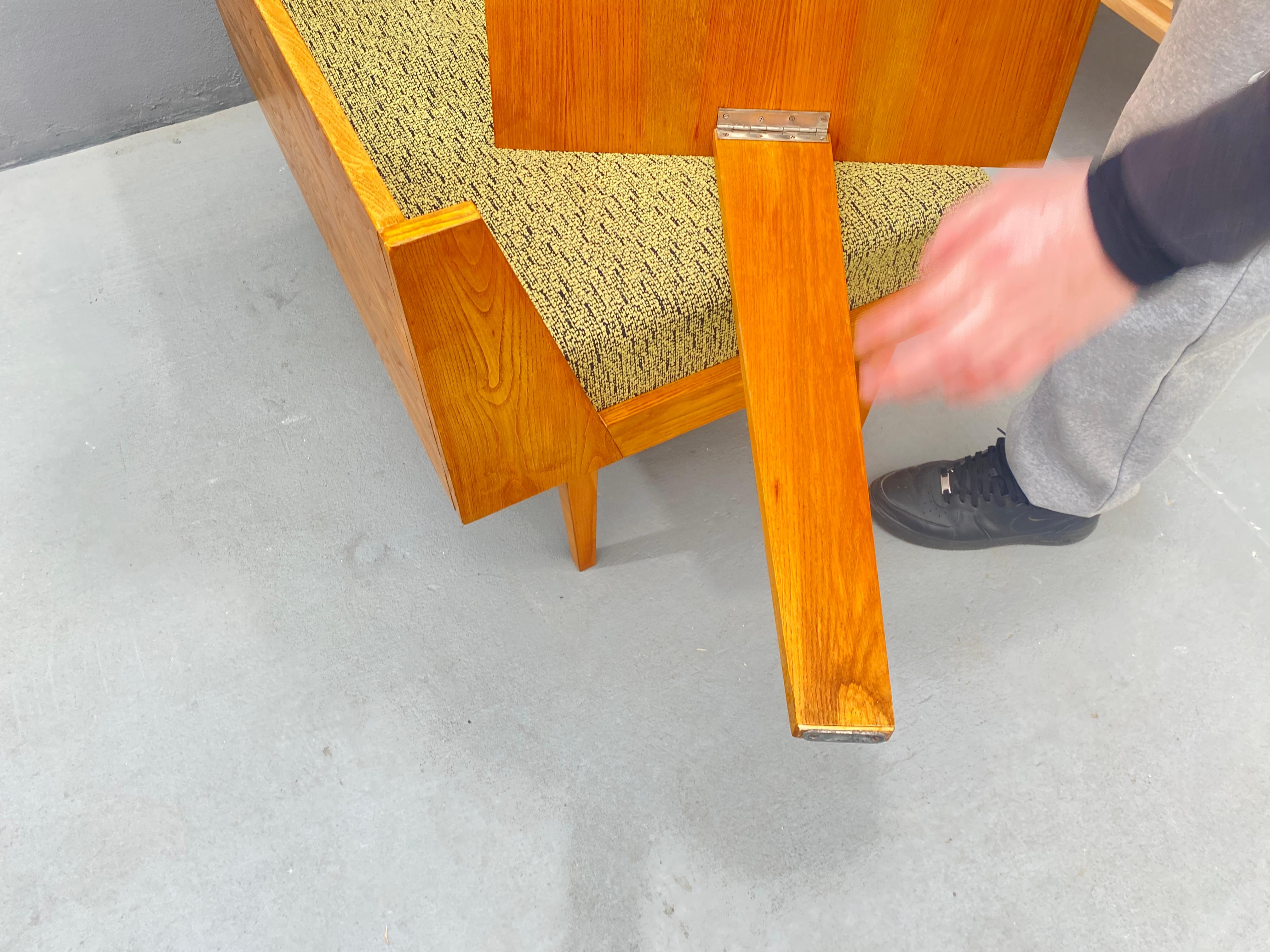 Mid century wooden Sofa with side Table – Modular Design, 1970's For ...