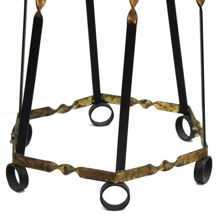 Midcentury Wrought Iron Coat Rack For Sale at 1stDibs