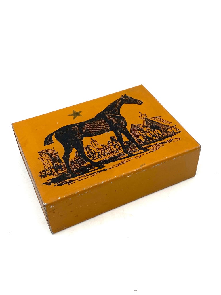 Midcentury Yellow Cigars Box, Italy, circa 1950 For Sale at 1stDibs