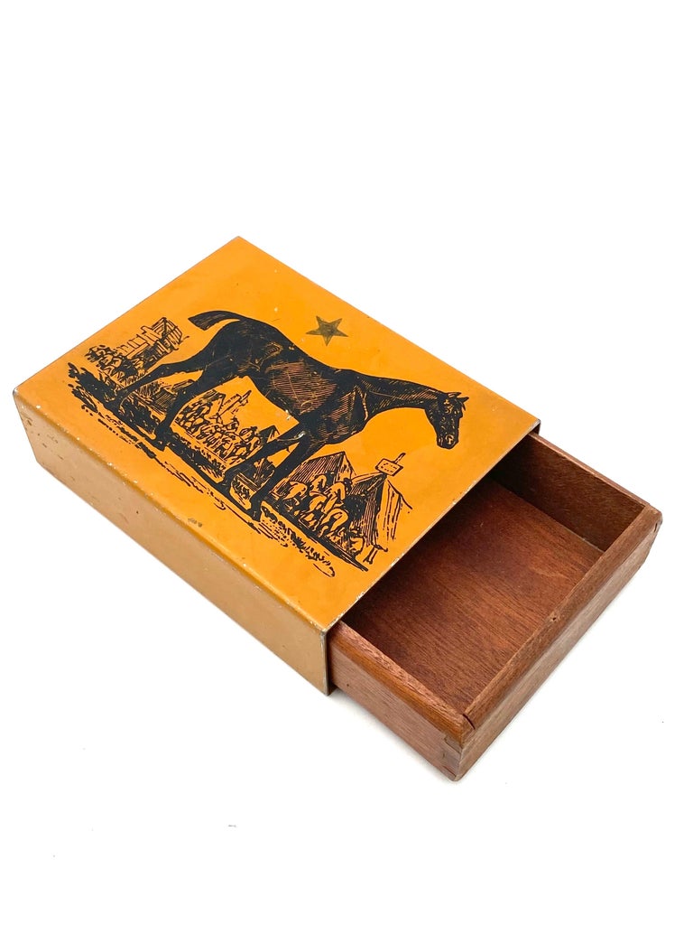 Midcentury Yellow Cigars Box, Italy, circa 1950 For Sale at 1stDibs