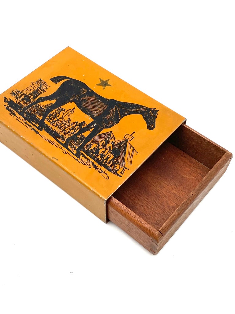 Midcentury Yellow Cigars Box, Italy, circa 1950 For Sale at 1stDibs