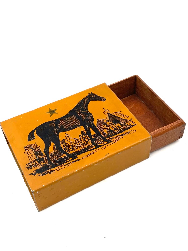 Midcentury Yellow Cigars Box, Italy, circa 1950 For Sale at 1stDibs