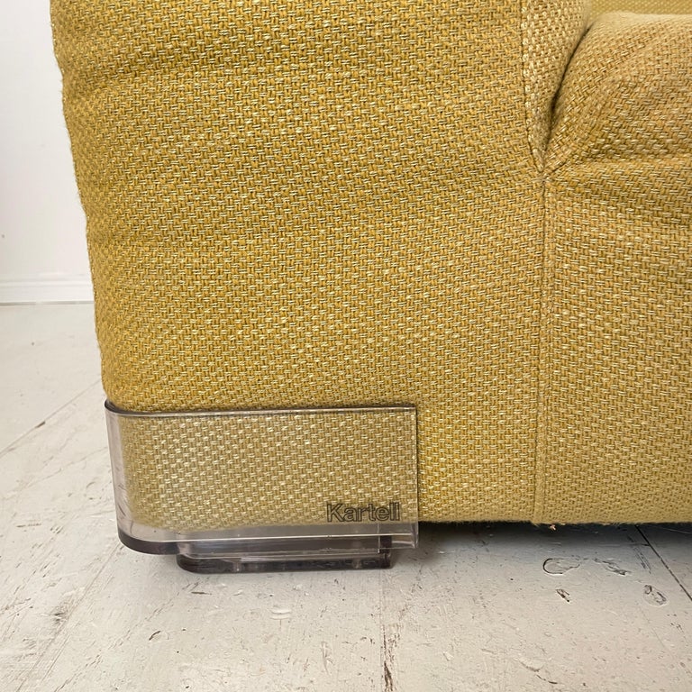 Mid-Century Yellow Modular Wool Sofa Plastics Duo by Piero Lissoni for ...