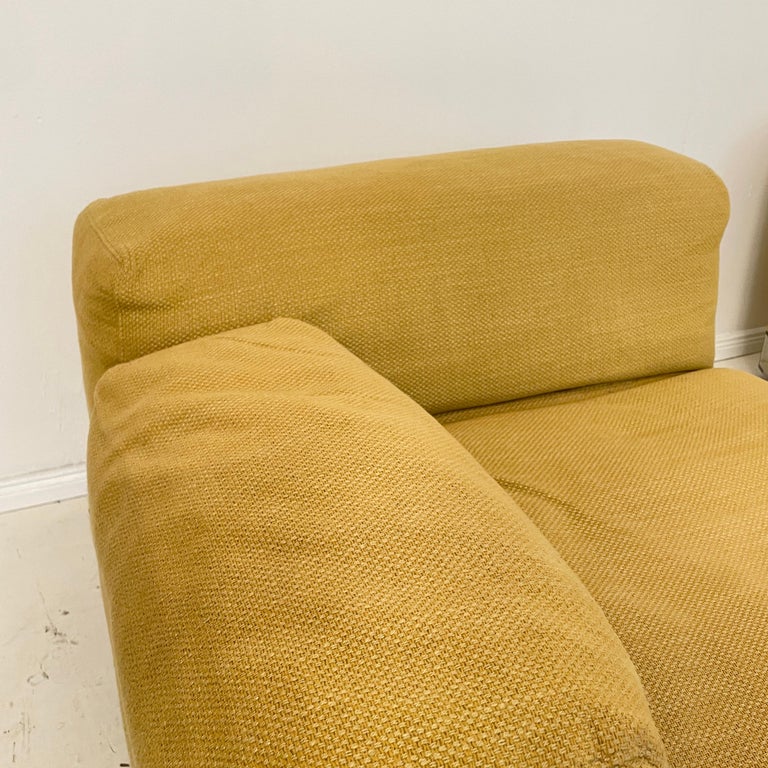 Mid-Century Yellow Modular Wool Sofa Plastics Duo by Piero Lissoni for ...