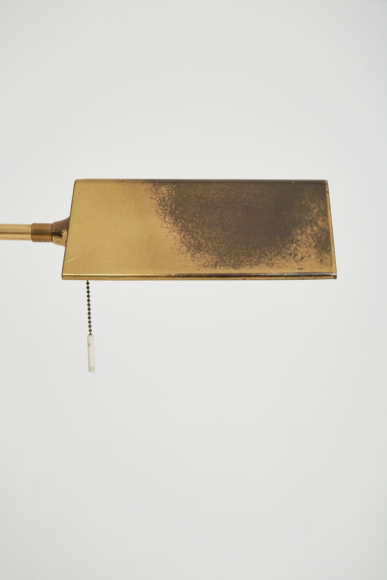 Mid-Century Brass Reading Floor Lamp at 1stDibs