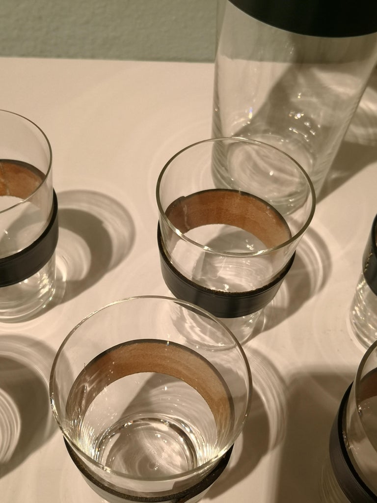 Mid-Century Modern Set of 6 Glasses and 1 Pitcher Carl Auböck, Austria ...