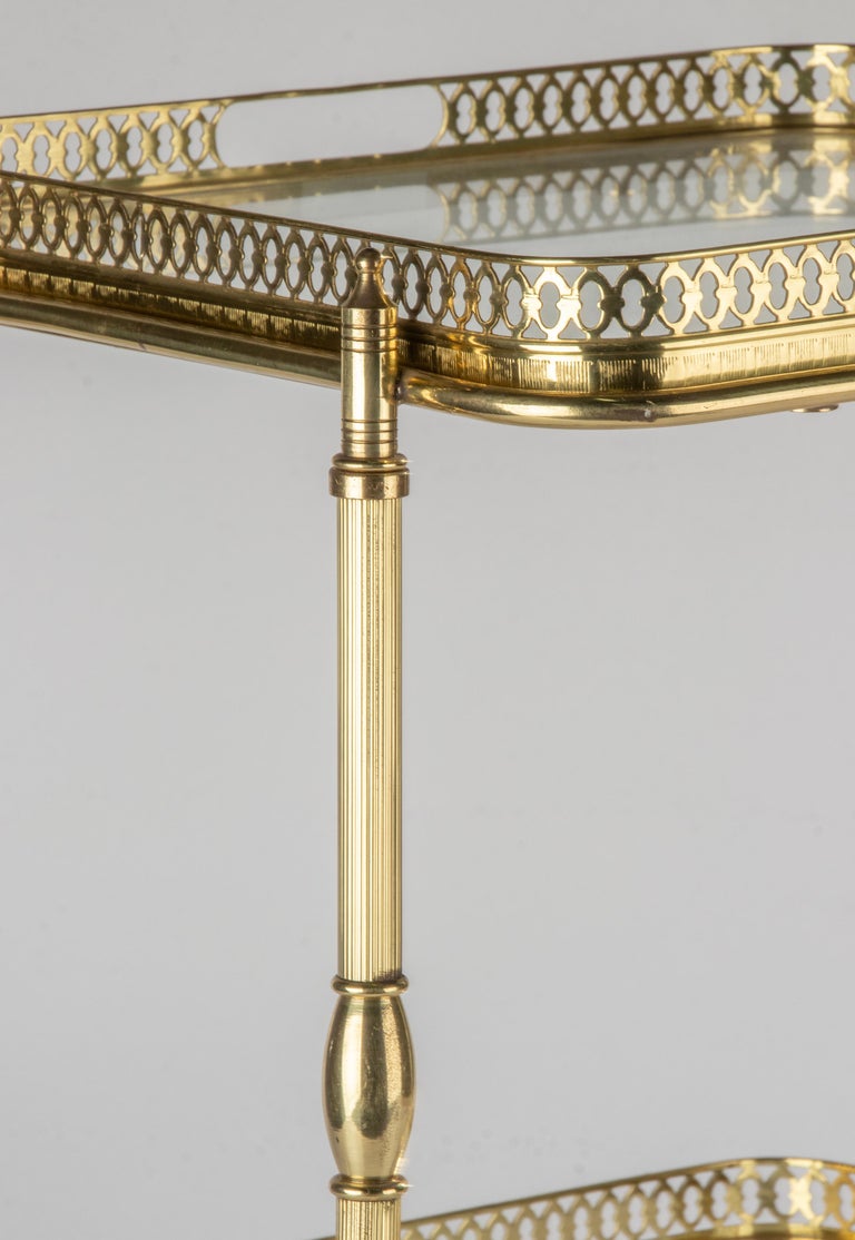 Mid-Modern Copper Century Hollywood Regency Bar Cart Trolley at 1stDibs