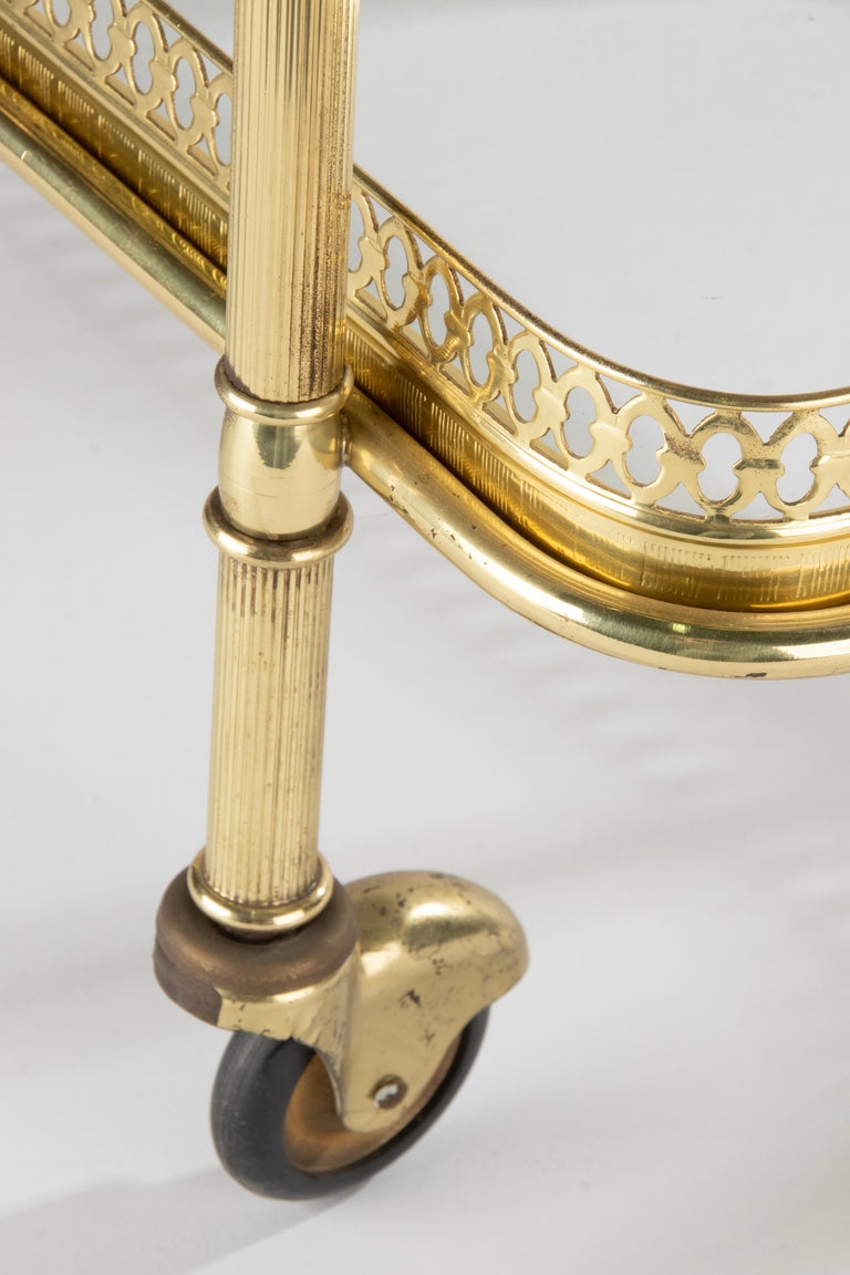 Mid-Modern Copper Century Hollywood Regency Bar Cart Trolley at 1stDibs