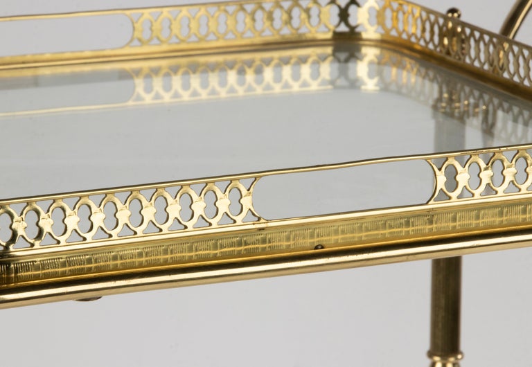 Mid-Modern Copper Century Hollywood Regency Bar Cart Trolley at 1stDibs