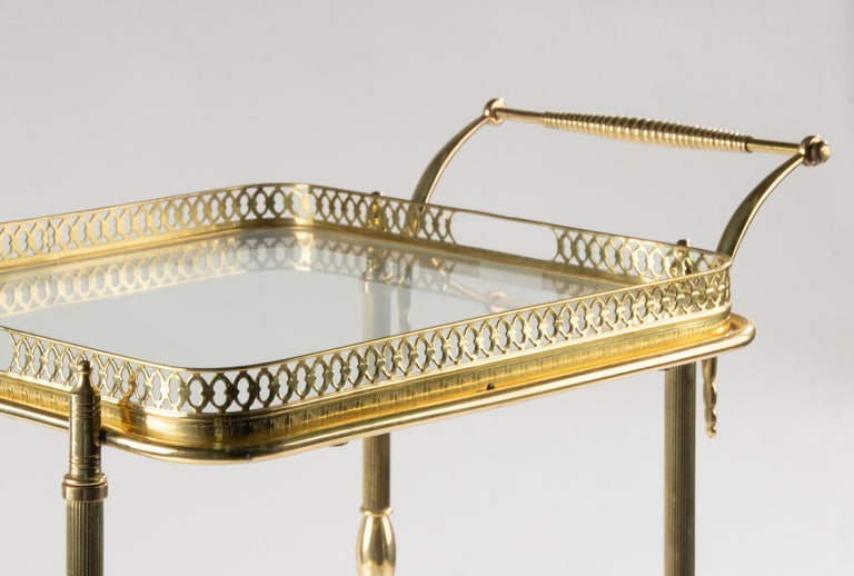 Mid-Modern Copper Century Hollywood Regency Bar Cart Trolley at 1stDibs