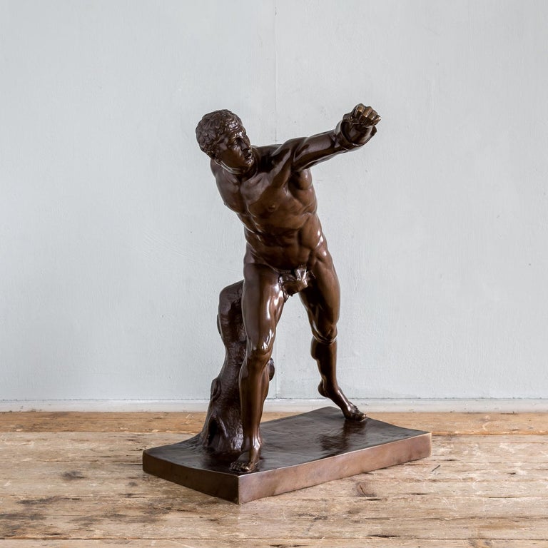 Mid-19th Century French Bronze Figure of the Borghese Gladiator For ...