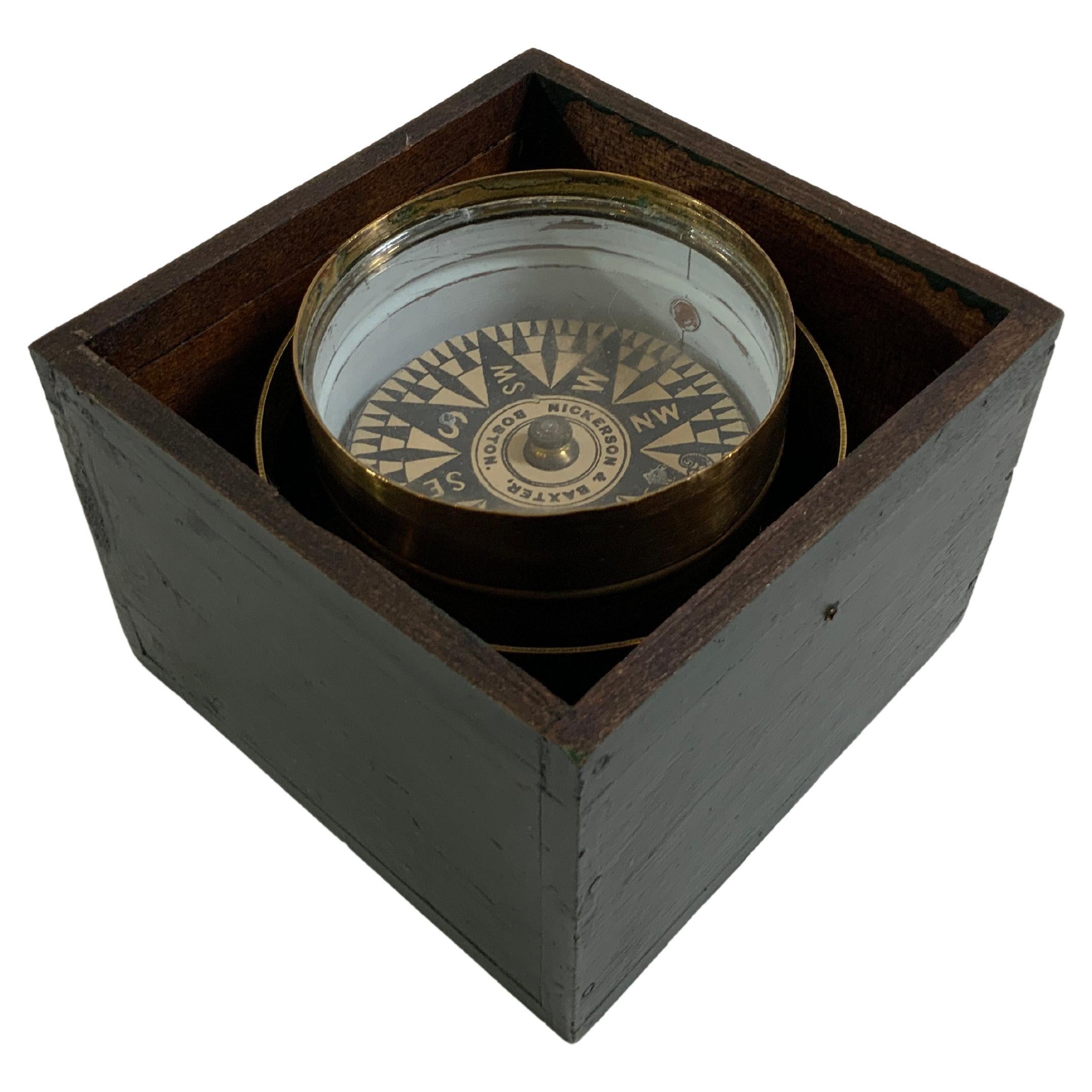 Ship Compass on Brass Stand For Sale at 1stDibs
